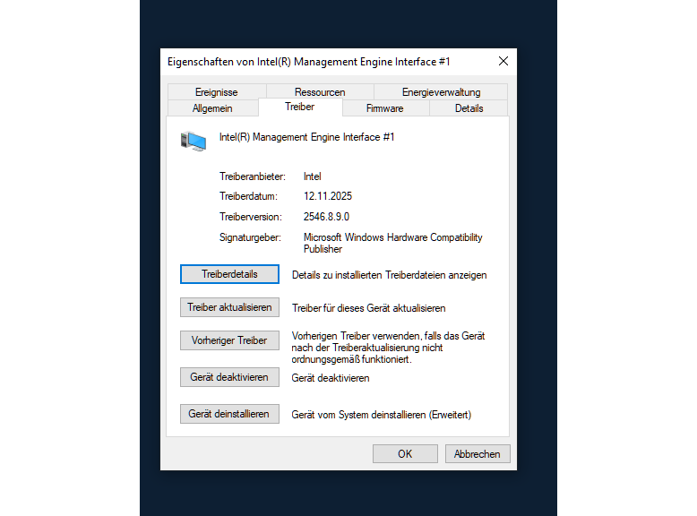 Station-Drivers - Intel Management Engine Schnittstelle (MEI/AMT ...